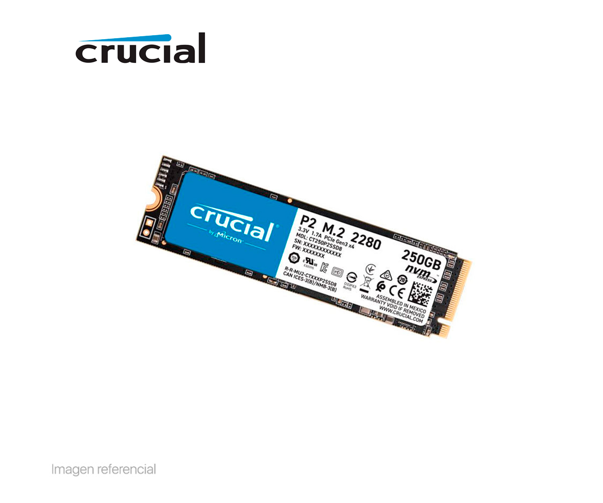 SSD CRUCIAL P2 250GB M.2 ( CT250P2SSD8 ) 2280 INTERNO